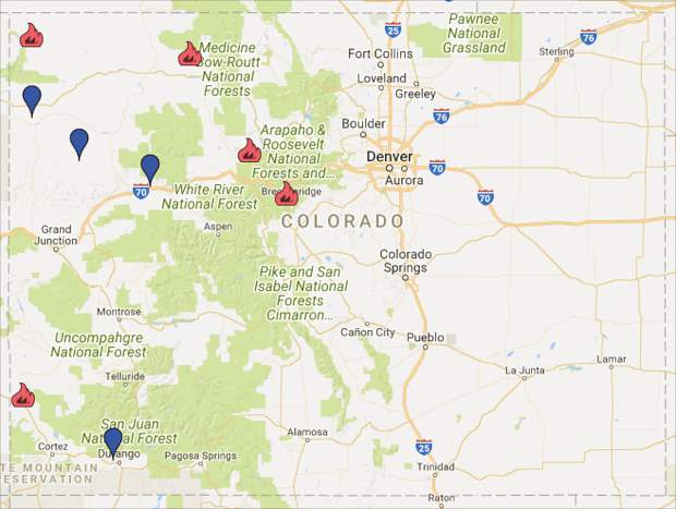Wildfires currently consuming more than 33,000 acres across Colorado ...