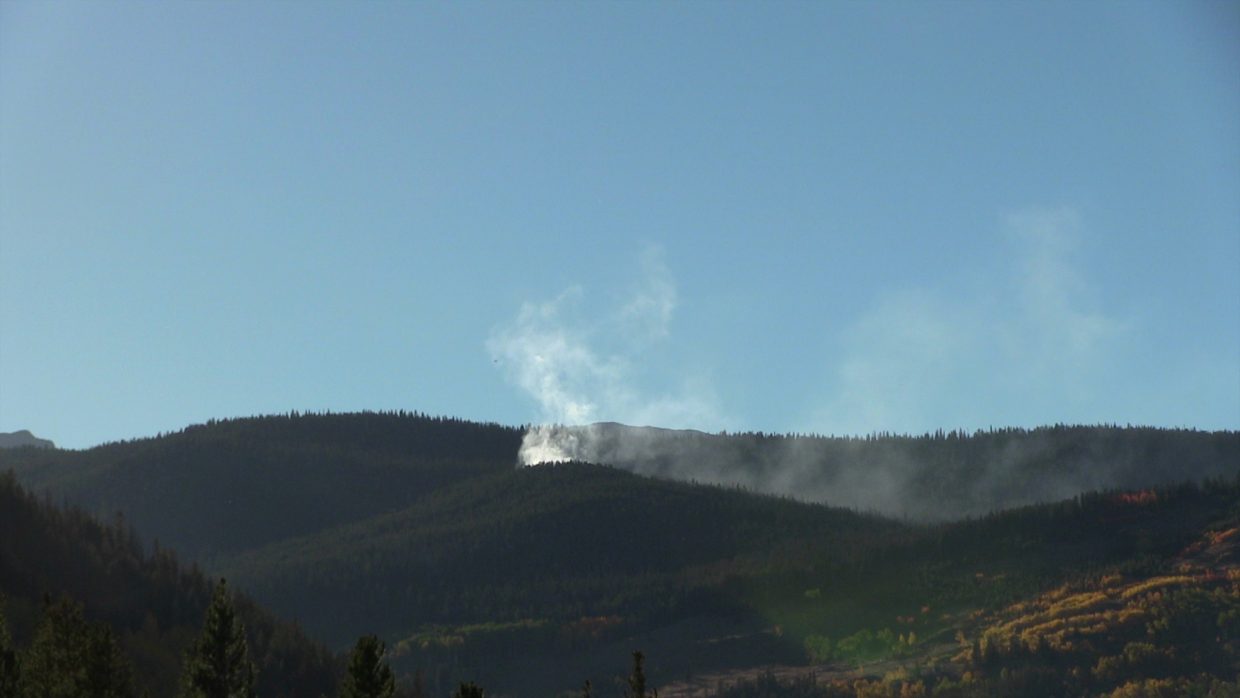 Helicopter fighting wildland fire near Red Cliff; ground crews could ...