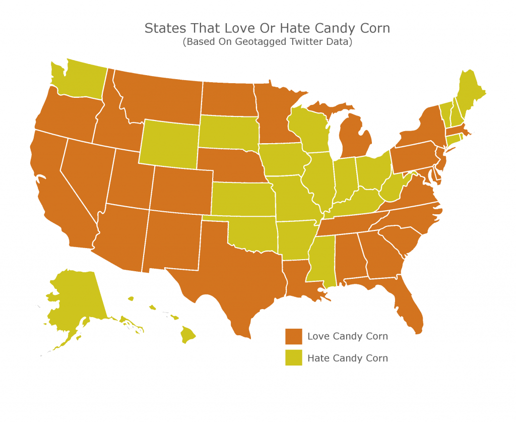 National Candy Corn Day: Here's a map showing which states love and hate the Halloween treat ...