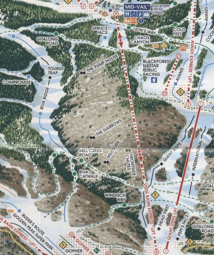 Vail Mountain Map