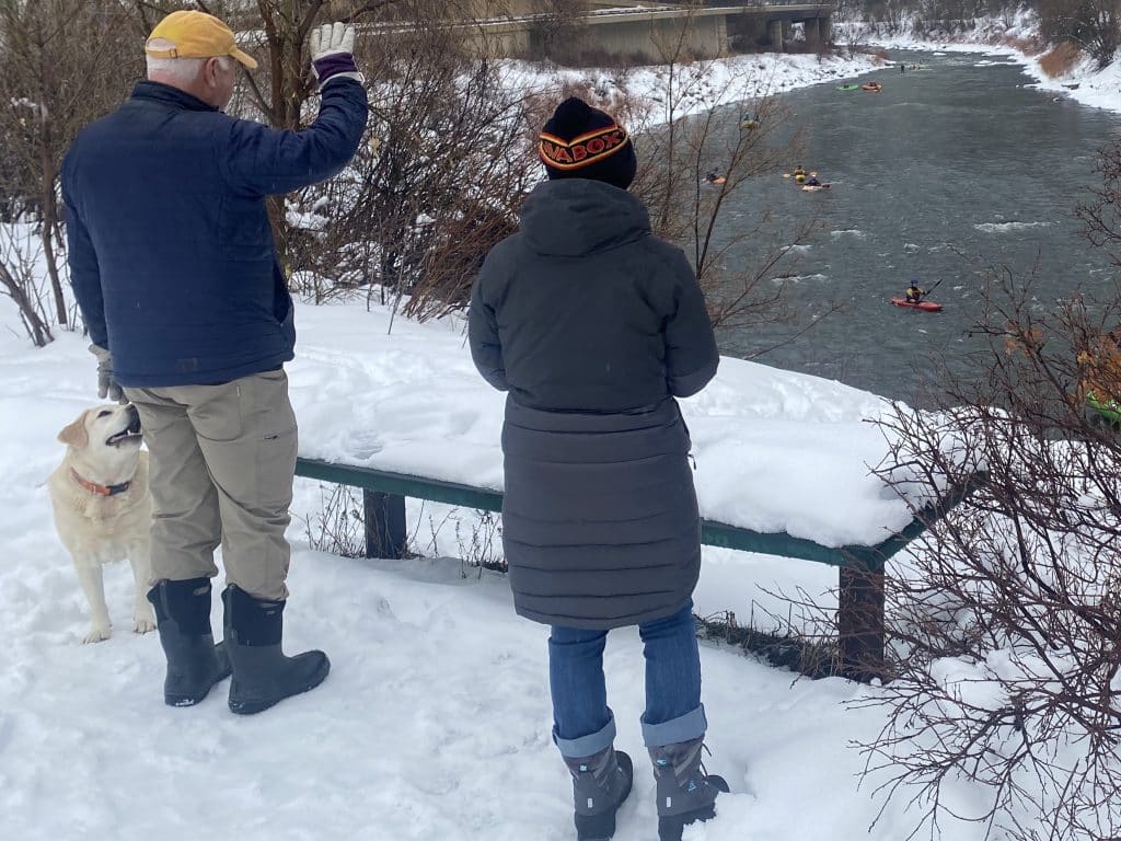 Paddlers ring in the new year on the Colorado River in Glenwood Canyon ...