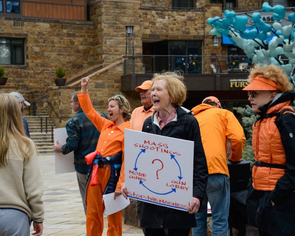 Moms march in Vail in support of gun reform Sunday, a day after six ...