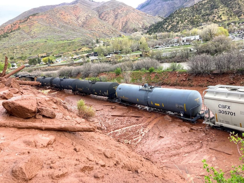 Debris and mud covers roads, trails, train tracks in Glenwood Springs ...