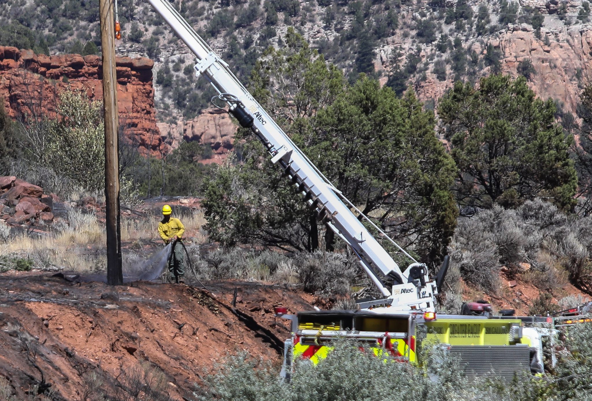 PHOTOS: Fire crews tamp down hot spots from wildfire between I-70 and ...