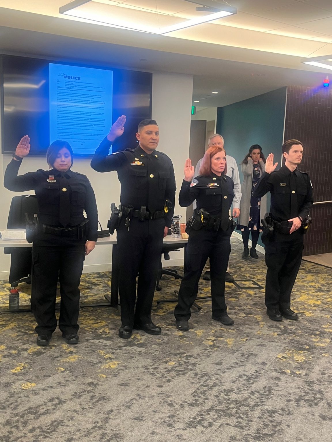 Historic promotions within the Avon Police Department this month ...