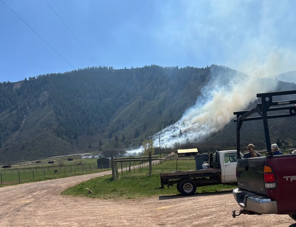 Wildfire burns 5 acres at base of Crown Mountain near Basalt Wednesday ...