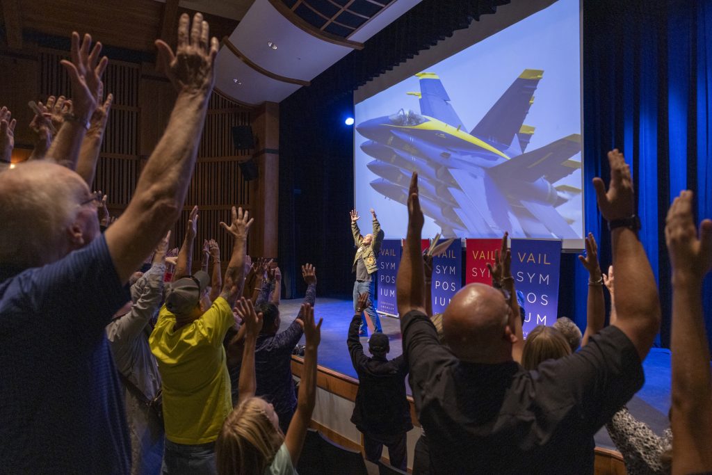 Glad to be here: Blue Angels pilot shares his secrets of success in ...