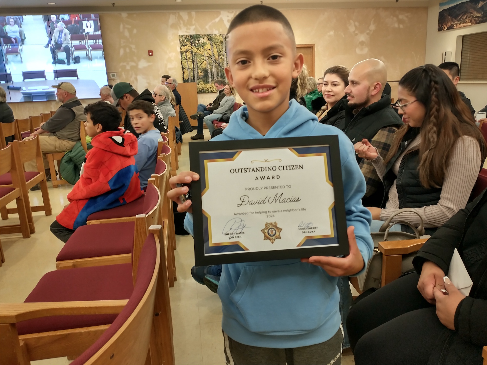 Gypsum youth honored for his actions to help save a neighbor in ...