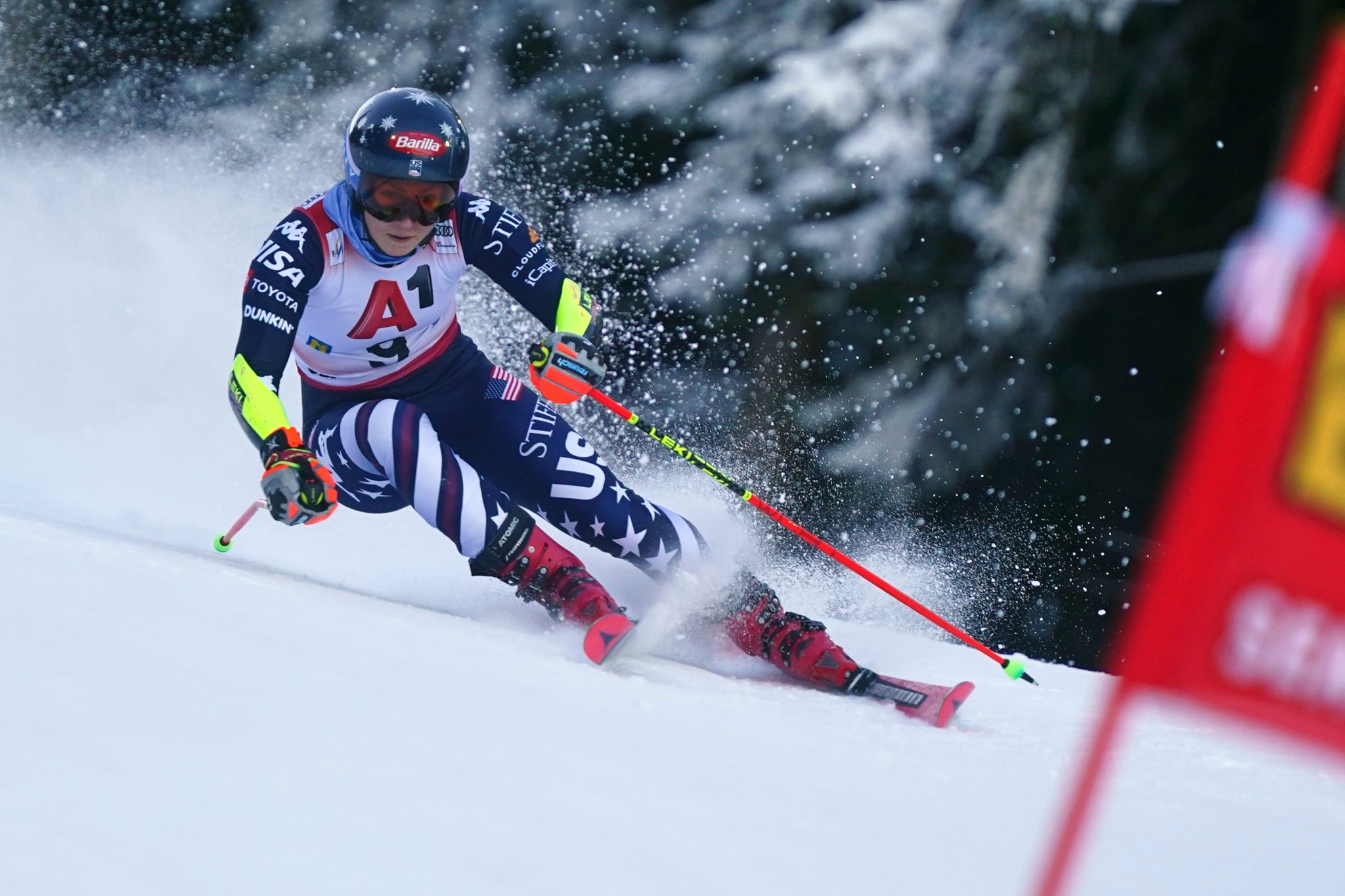 Mikaela Shiffrin takes sixth in Semmering World Cup giant slalom as Julia Scheib claims third ...