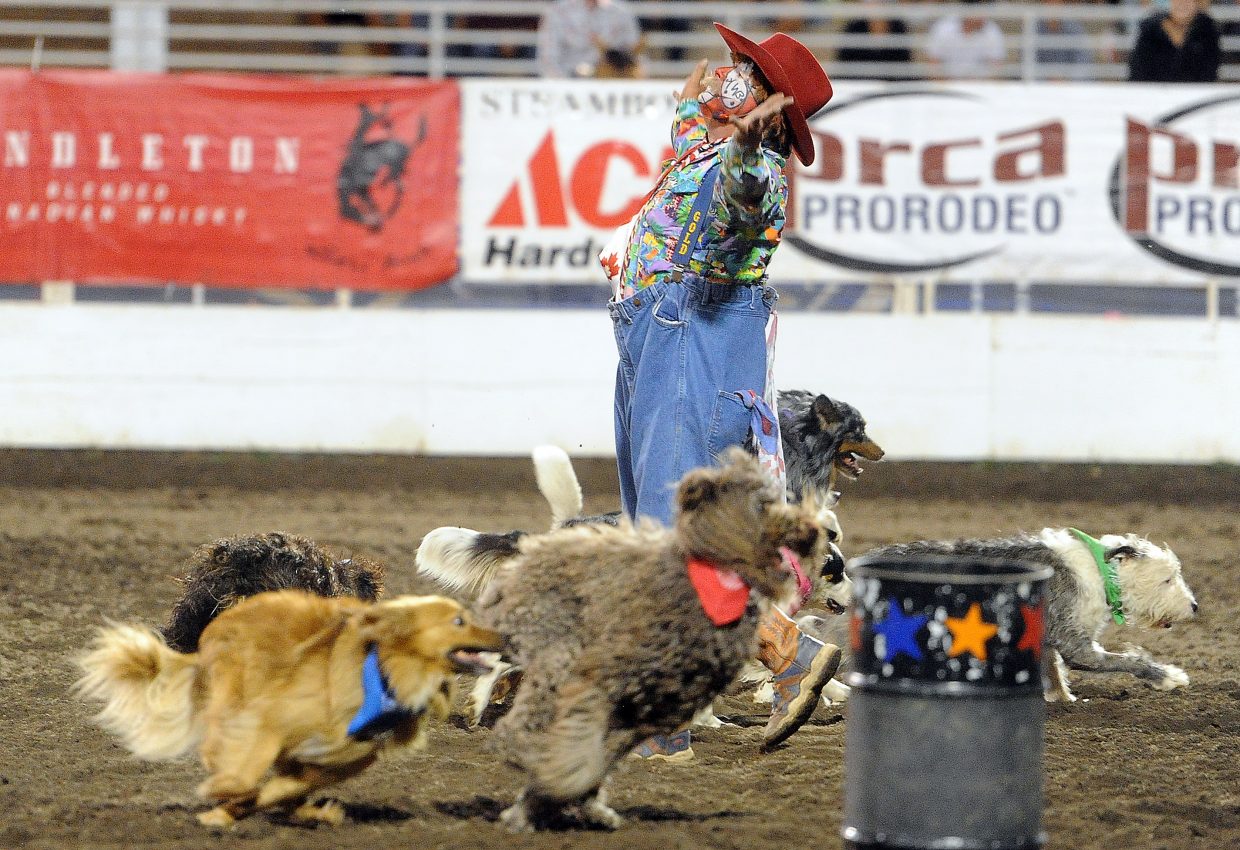 Clown Bert Davis, his dogs a hit at Steamboat rodeo | SteamboatToday.com
