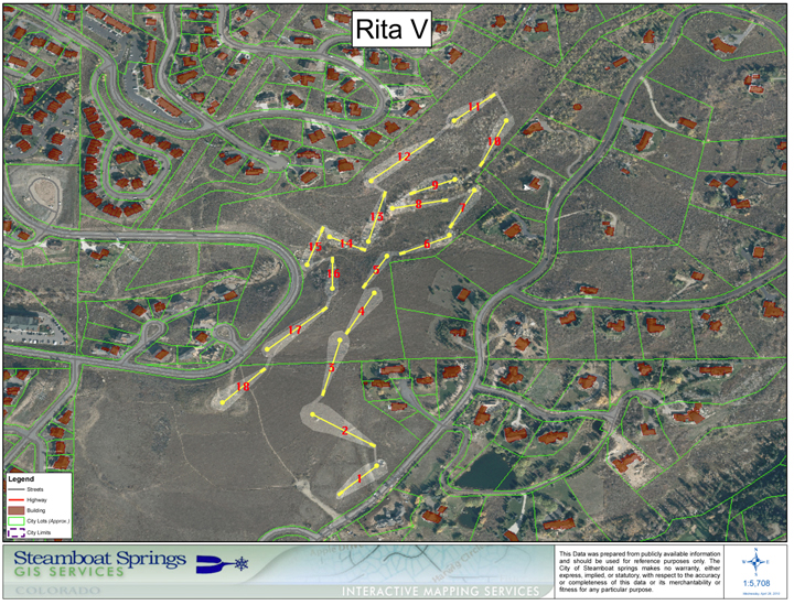 Rita Valentine Park disc golf map | SteamboatToday.com