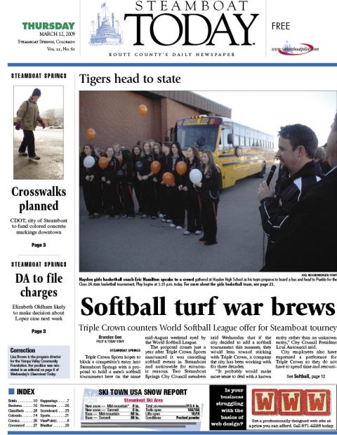 Steamboat front page for March 12, 2009 | SteamboatToday.com