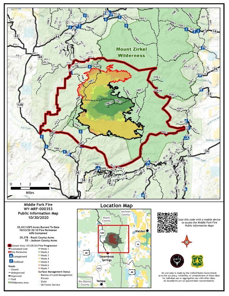 Wilderness Wanderings: Middle Fork Fire burns Zirkel Wilderness trails ...
