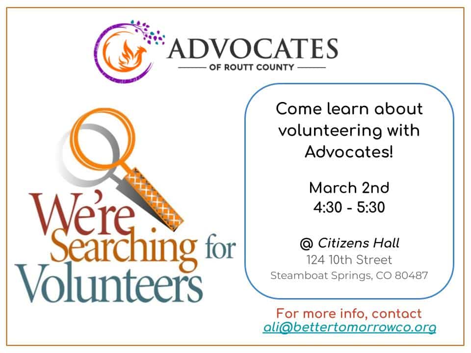 Advocates of Routt County seeks volunteers | SteamboatToday.com