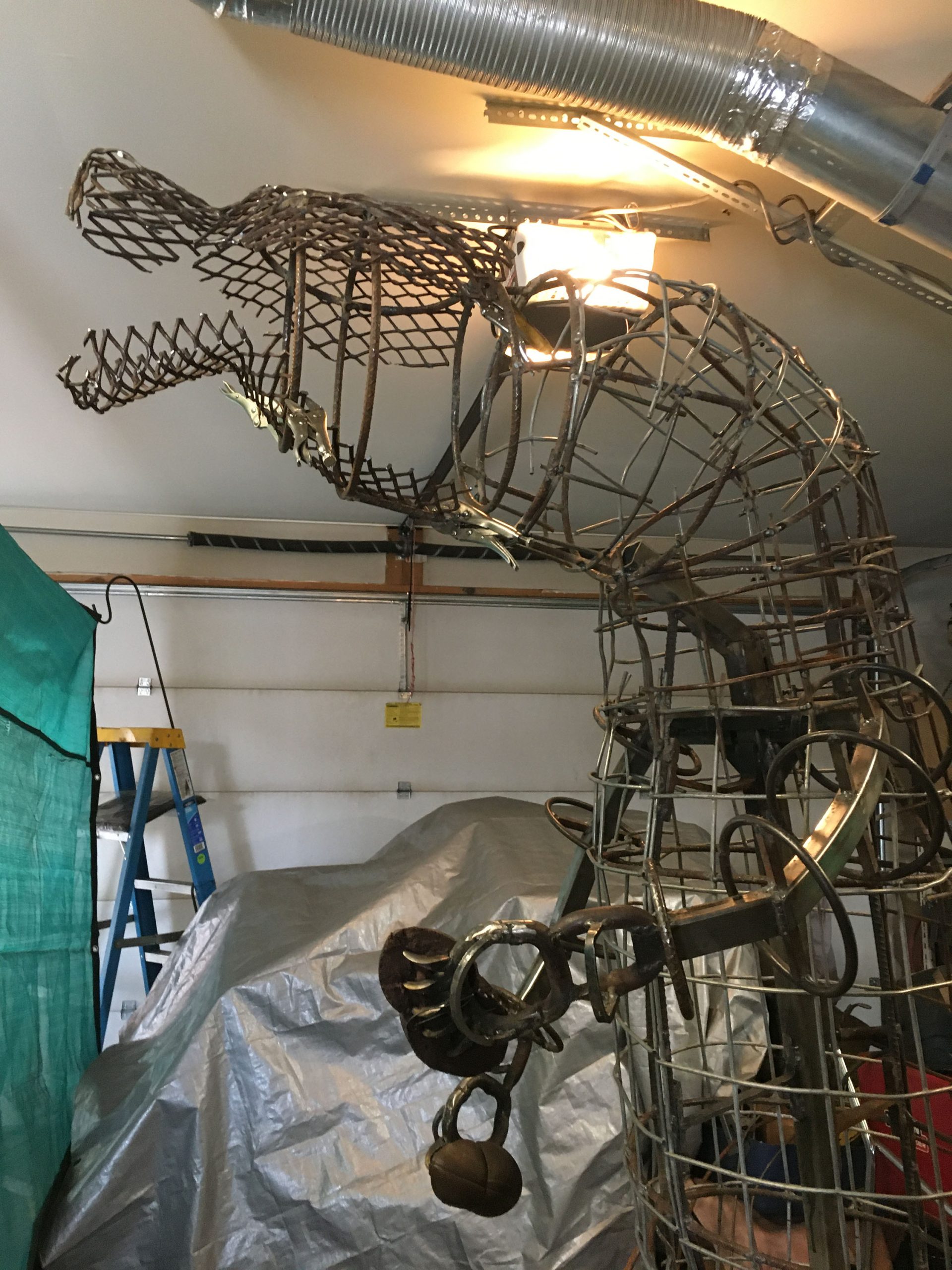 Steamboat Springs artist creates sculpture with barbed wire and scrap ...
