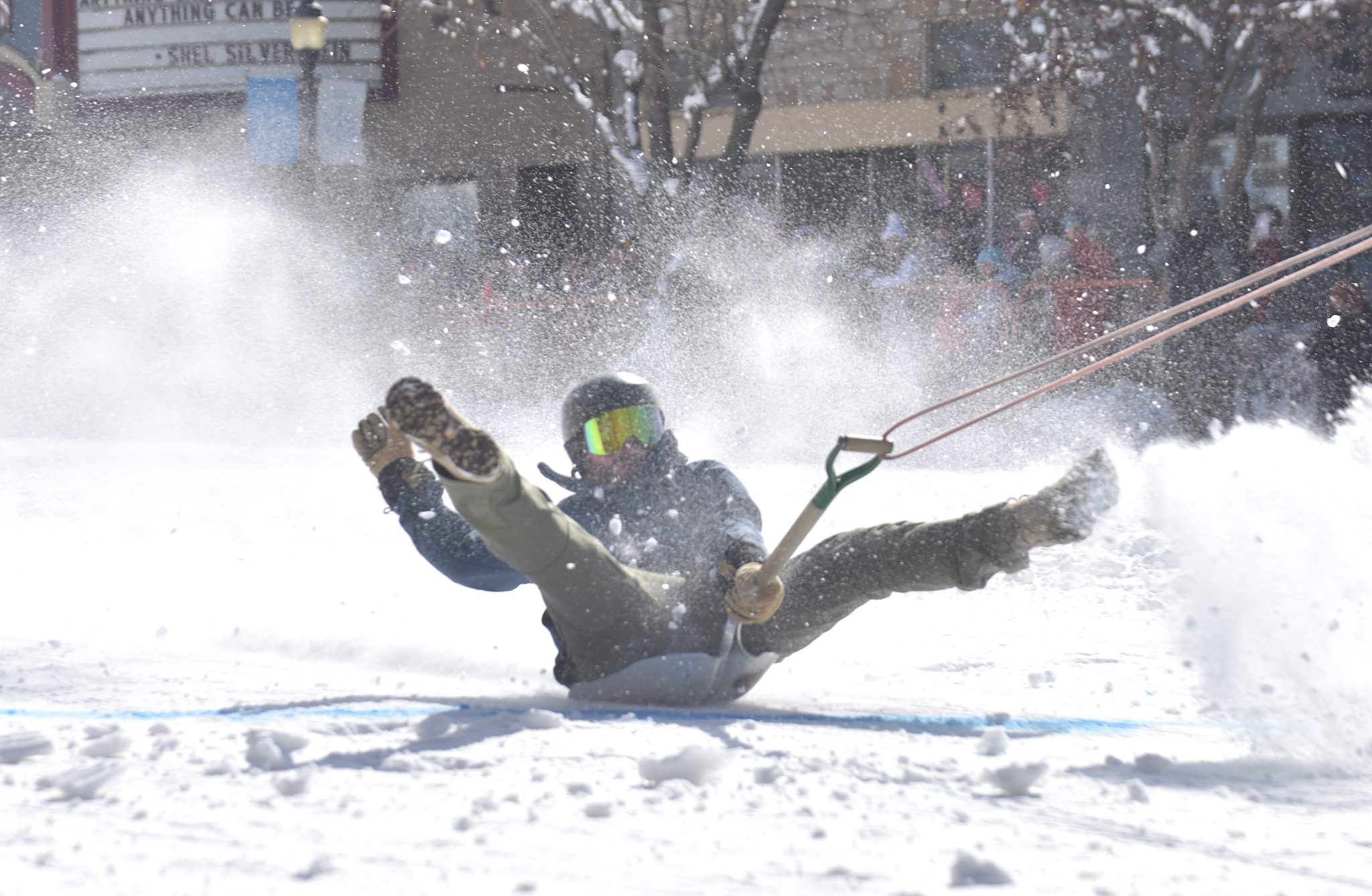 Shovel race, donkey jump excite crowd at Winter Carnival street events ...