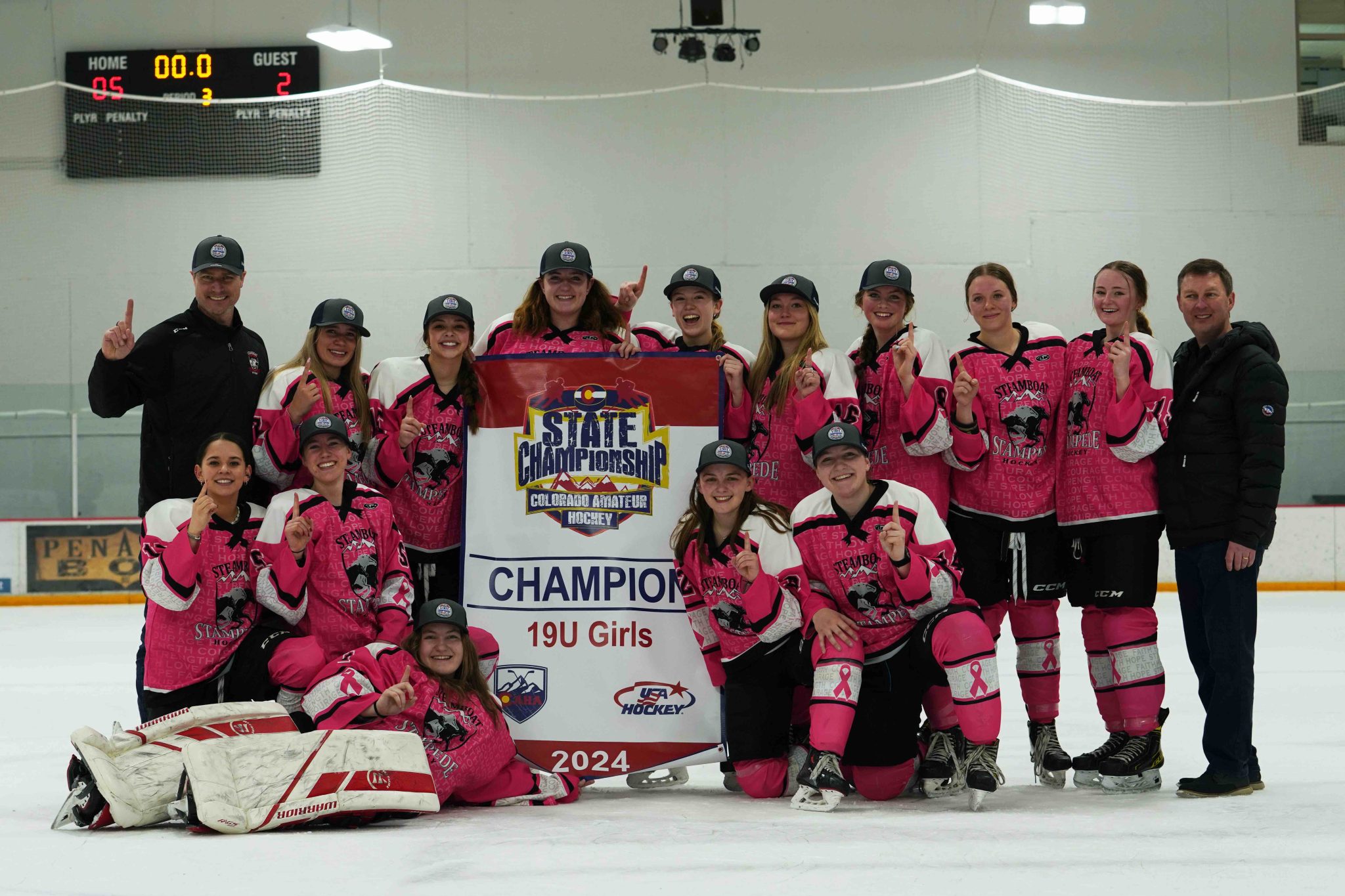 Enjoying the moment: Steamboat Stampede 19U Girls Hockey wins third ...