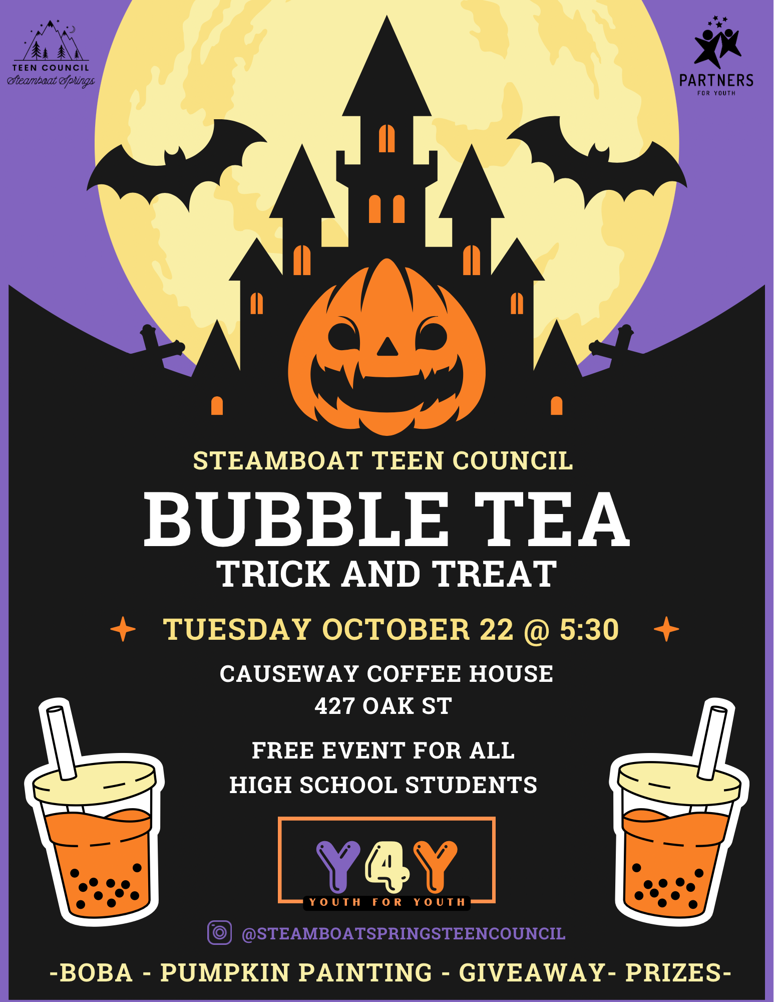 Steamboat Teen Council invites high schoolers to free Bubble Tea Trick ...
