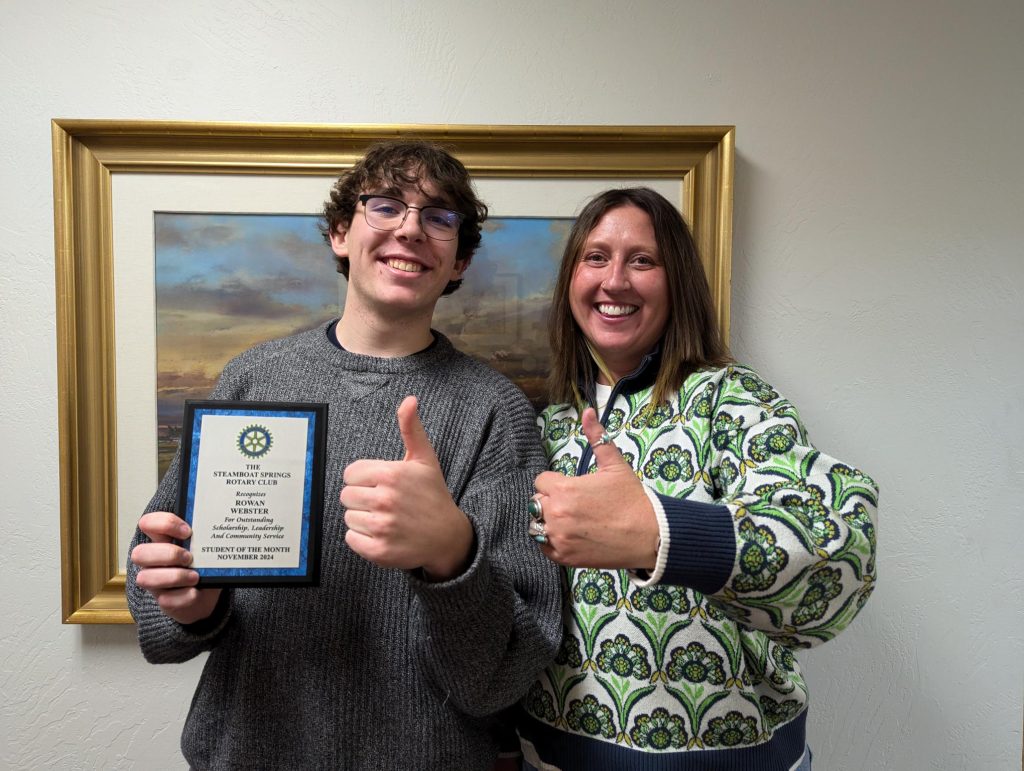 Steamboat Springs Rotary names Hayden’s Rowan Webster November Student ...