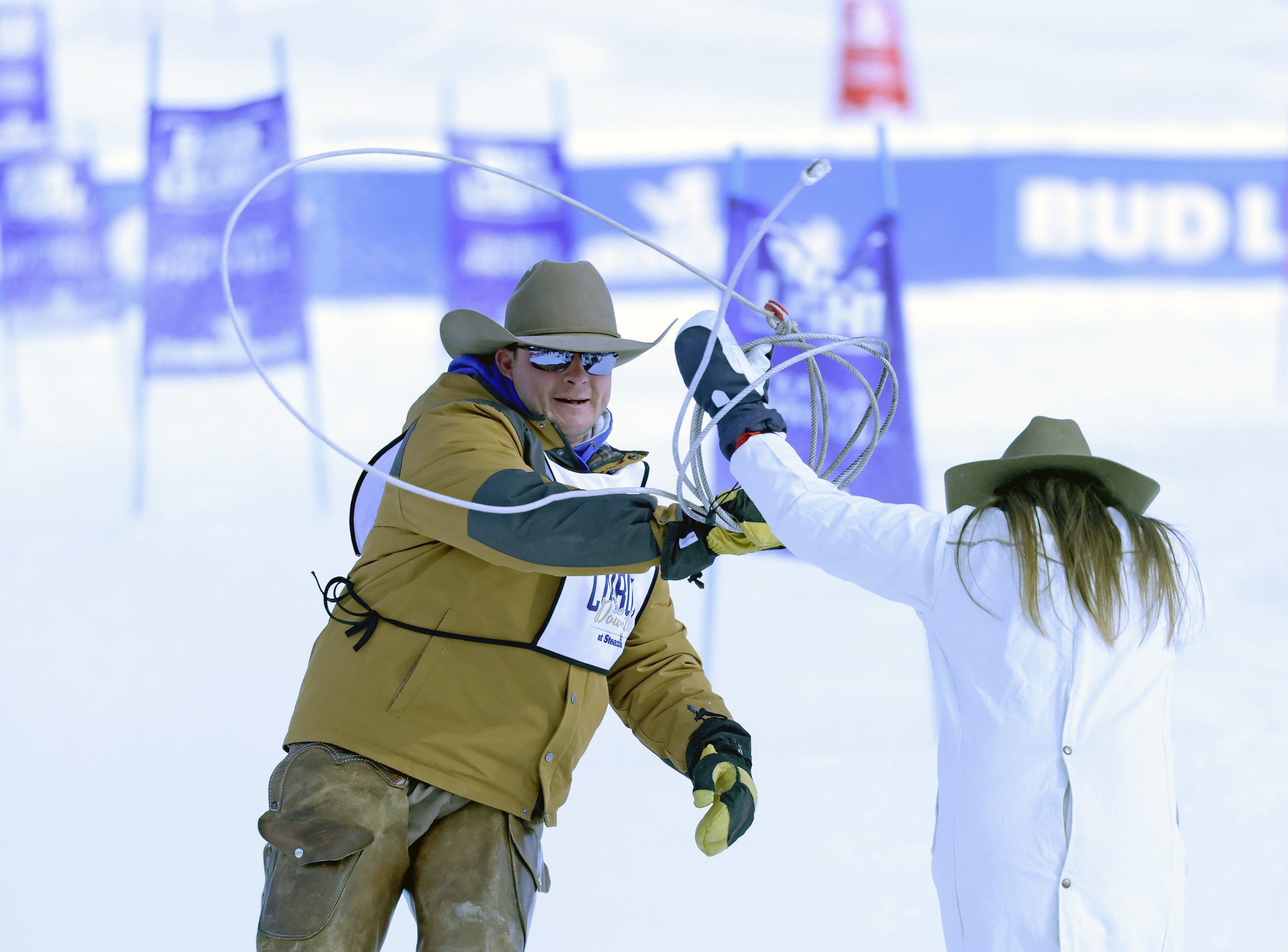 Cowboys, snow create entertaining mix as Cowboy Downhill tradition ...