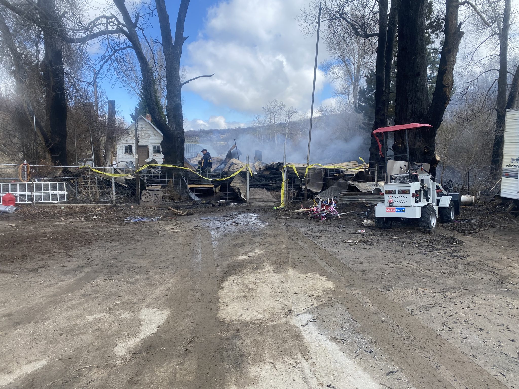 Fully involved structure fire destroys house 12 miles south of Hayden ...
