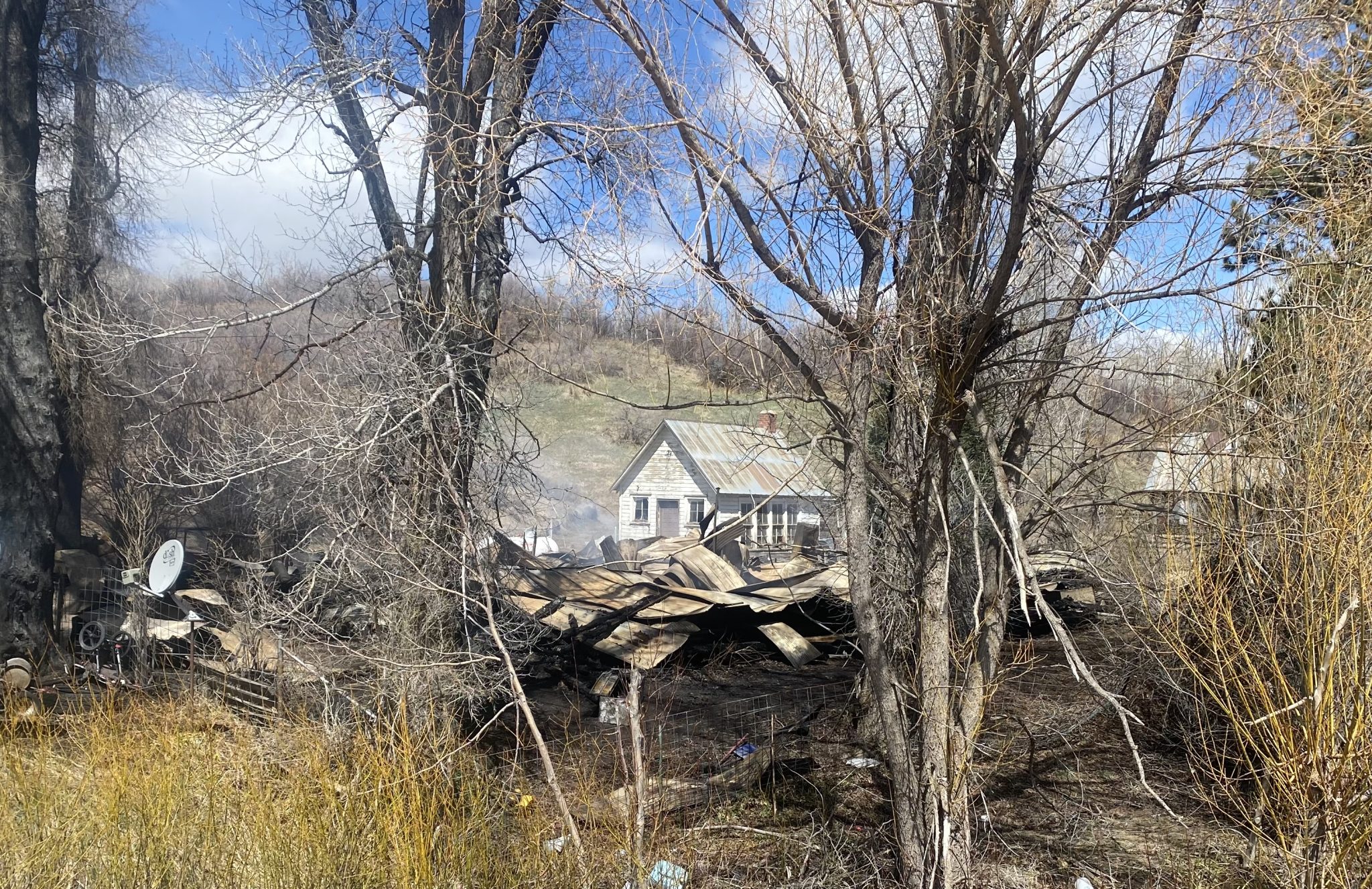 Fully involved structure fire destroys house 12 miles south of Hayden ...