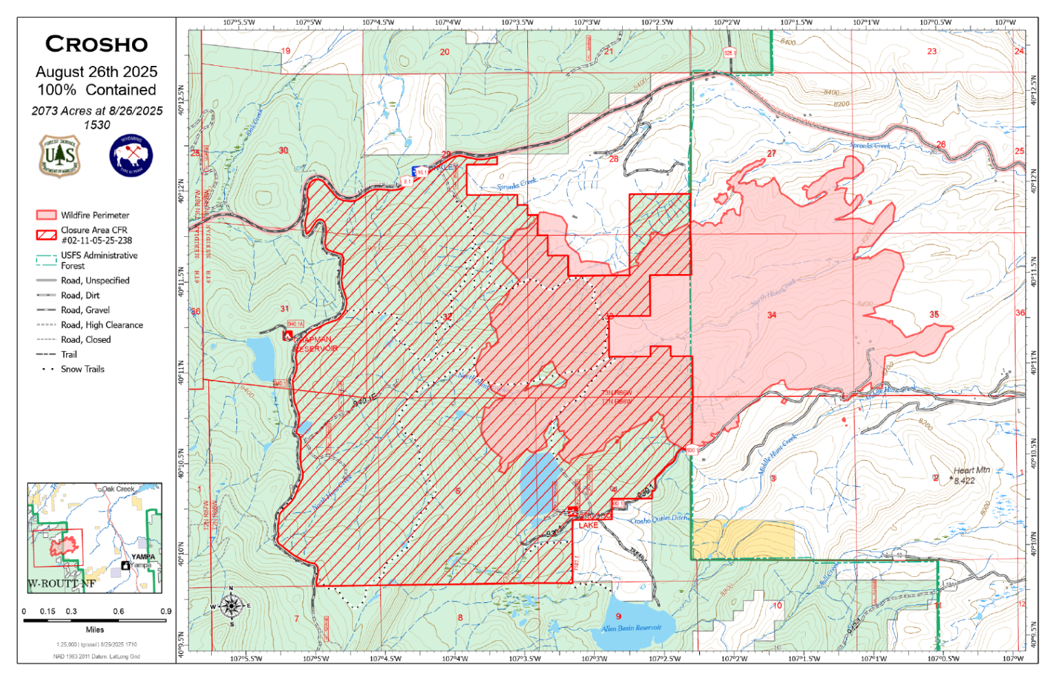 Tuesday update: Crosho Fire 100% contained following heavy rainfall ...
