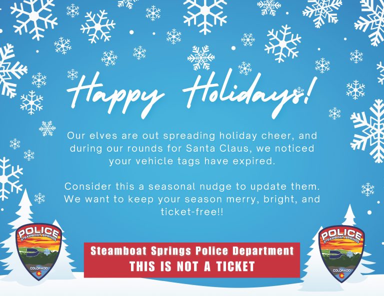 Steamboat police remind locals to renew expired vehicle tags ...