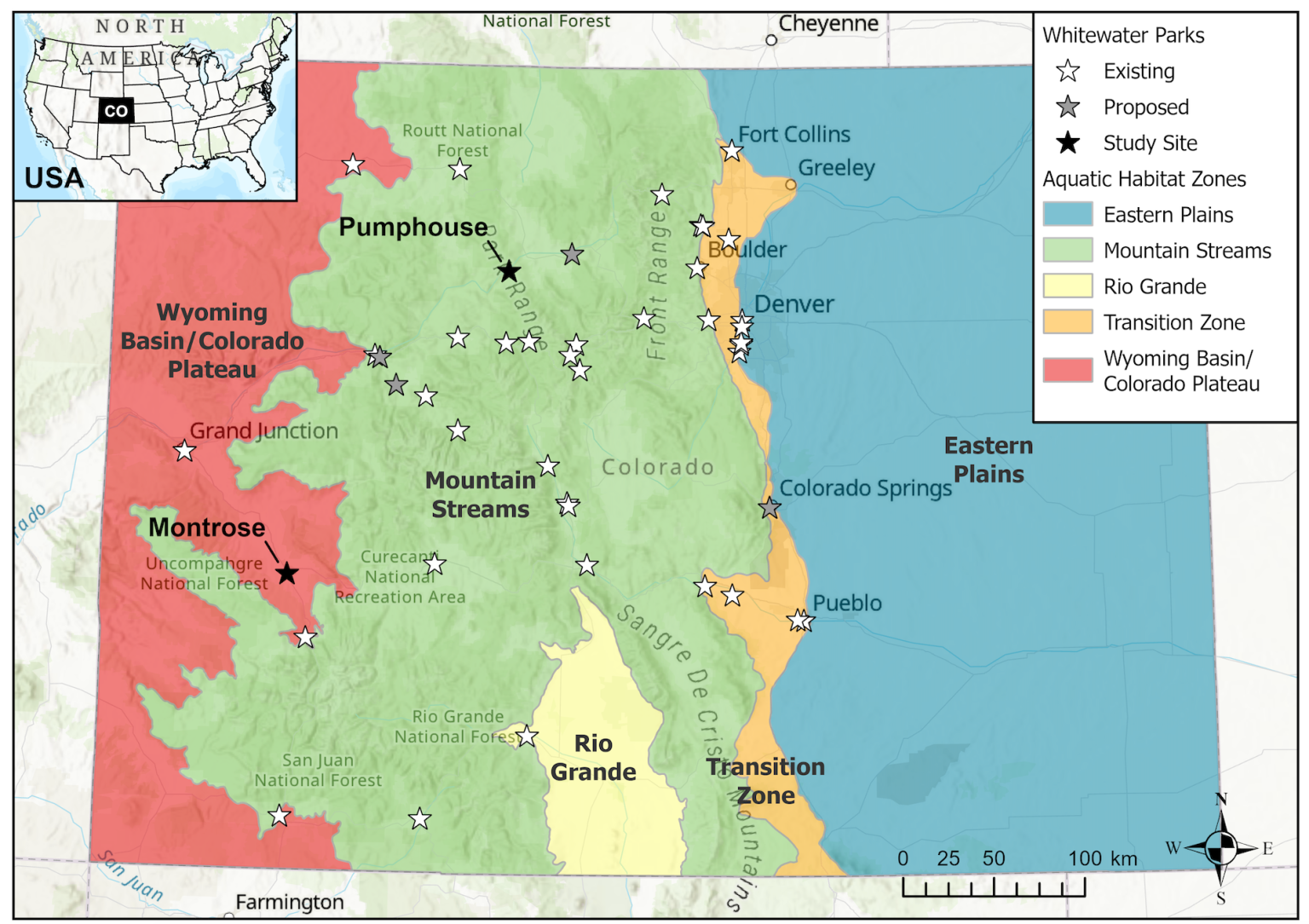 Study finds manmade whitewater parks in Colorado may inhibit fish ...