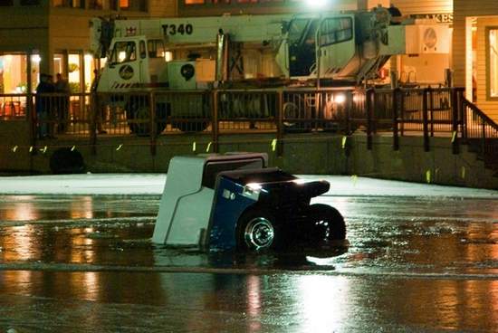 Keystone Zamboni plunges through ice | SkyHiNews.com