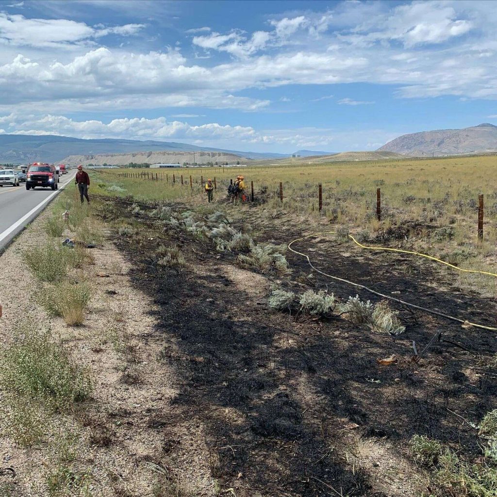 Local crews extinguish small wildfire; tire failure identified as cause ...