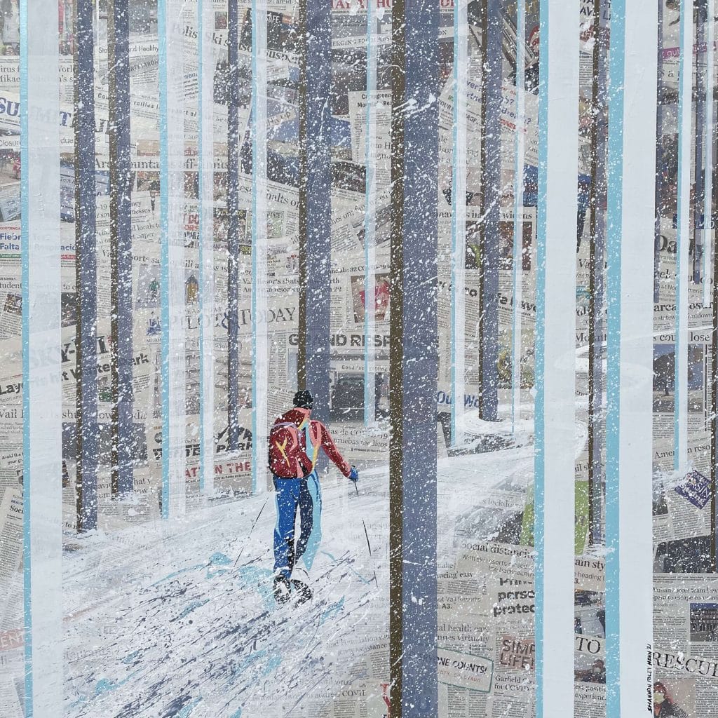 Inspiration after the storm: Artist canvases mountain newspapers ...