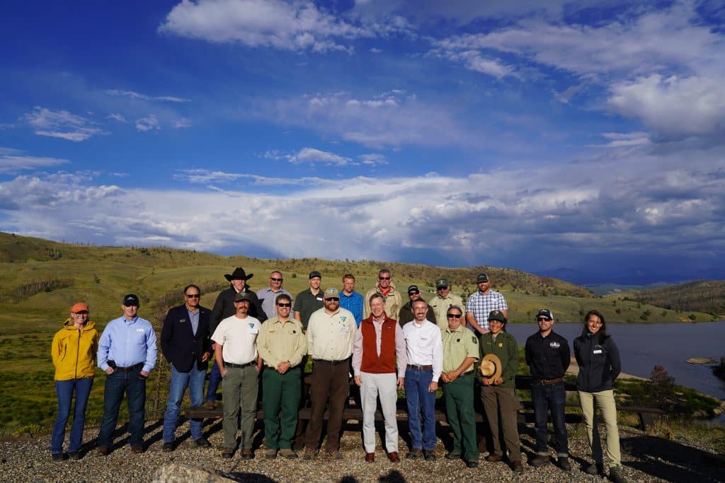 Sen. Hickenlooper discusses fire disaster mitigation funds with land ...