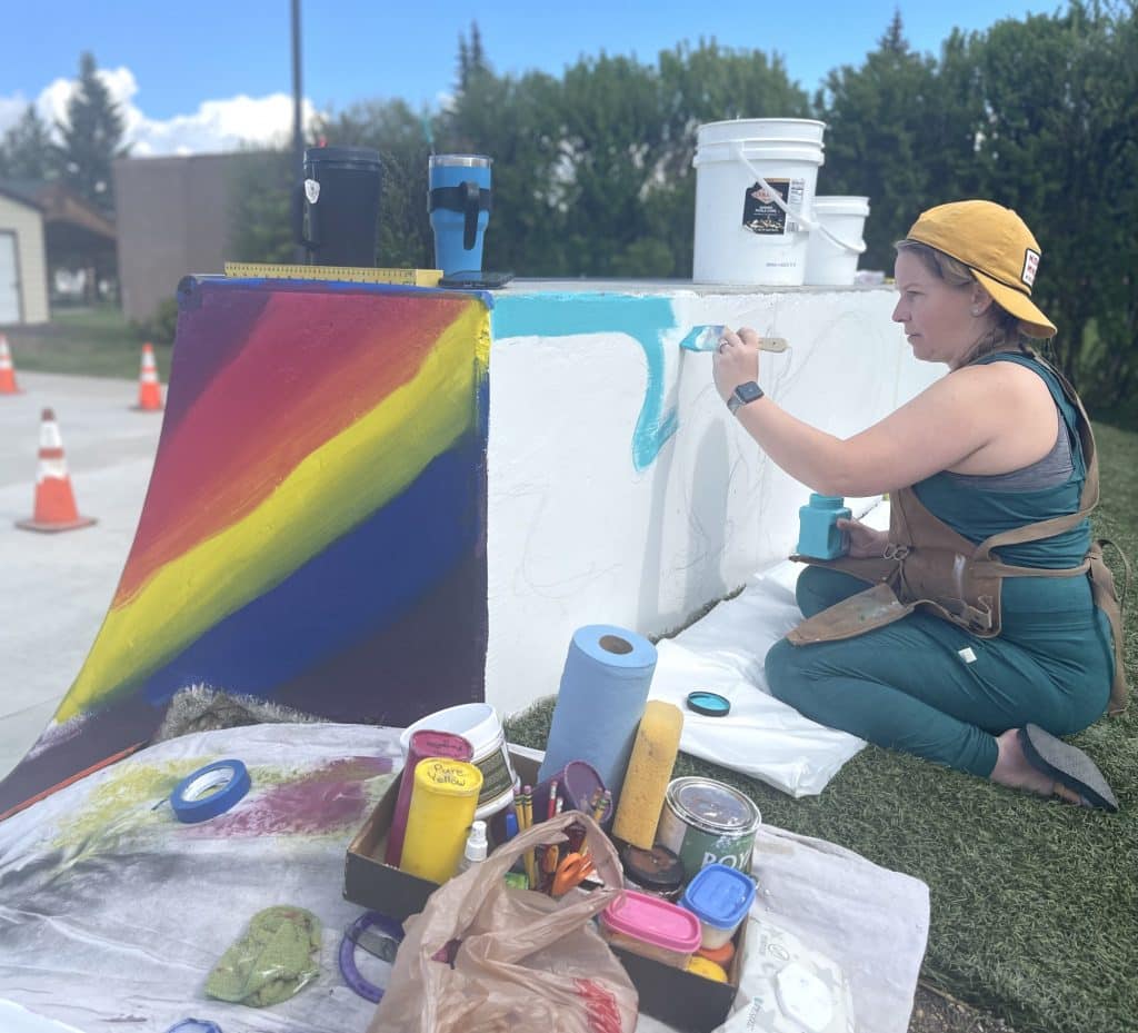 PHOTOS: Artists brighten Granby’s skatepark during the community mural ...
