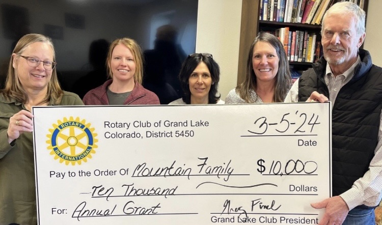 Rotary Club of Grand Lake awards grant to Mountain Family Center ...