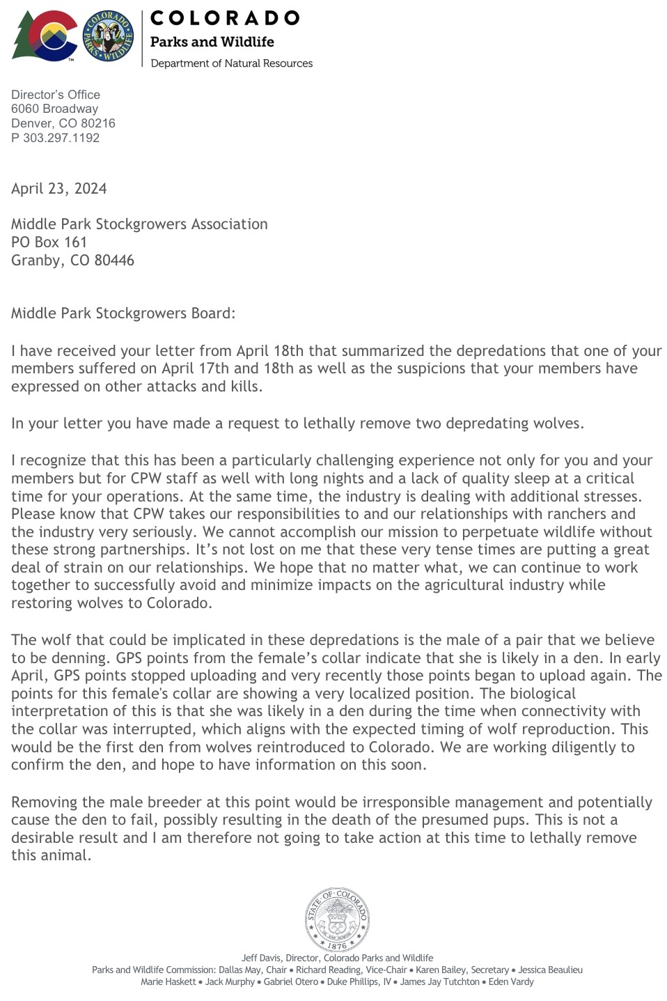 Officials confirm new wolf depredation in Grand County | SkyHiNews.com