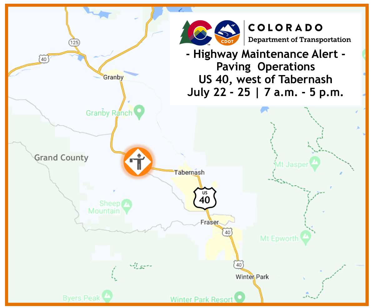 CDOT continues paving operations between Tabernash and Granby ...