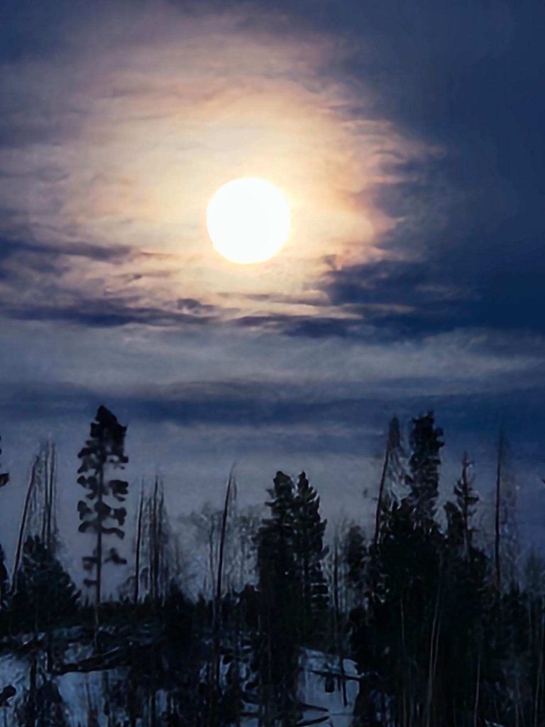 Reader photos: sunset, sundog and the full moon | SkyHiNews.com