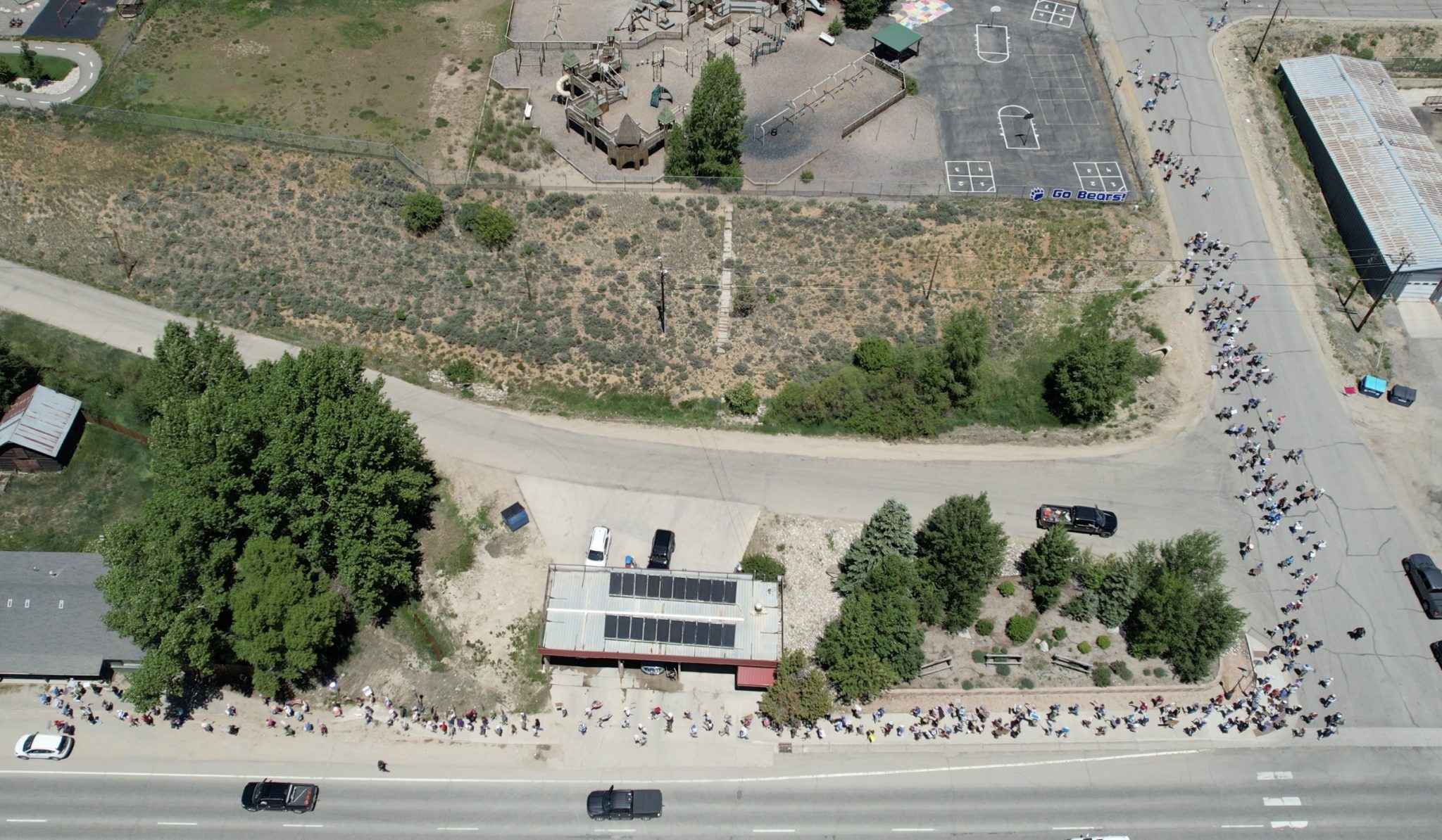 PHOTOS: Drones shots of No Kings Day protest and march in Granby ...