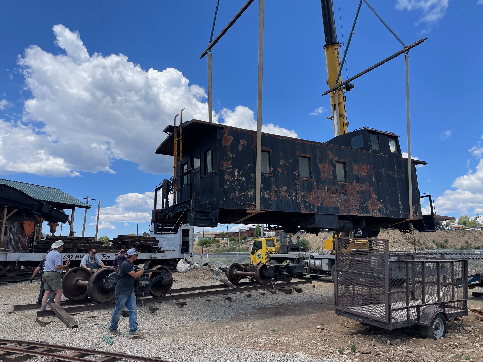 Historic 1947 caboose arrives at Moffat Road Railroad Museum in Granby ...
