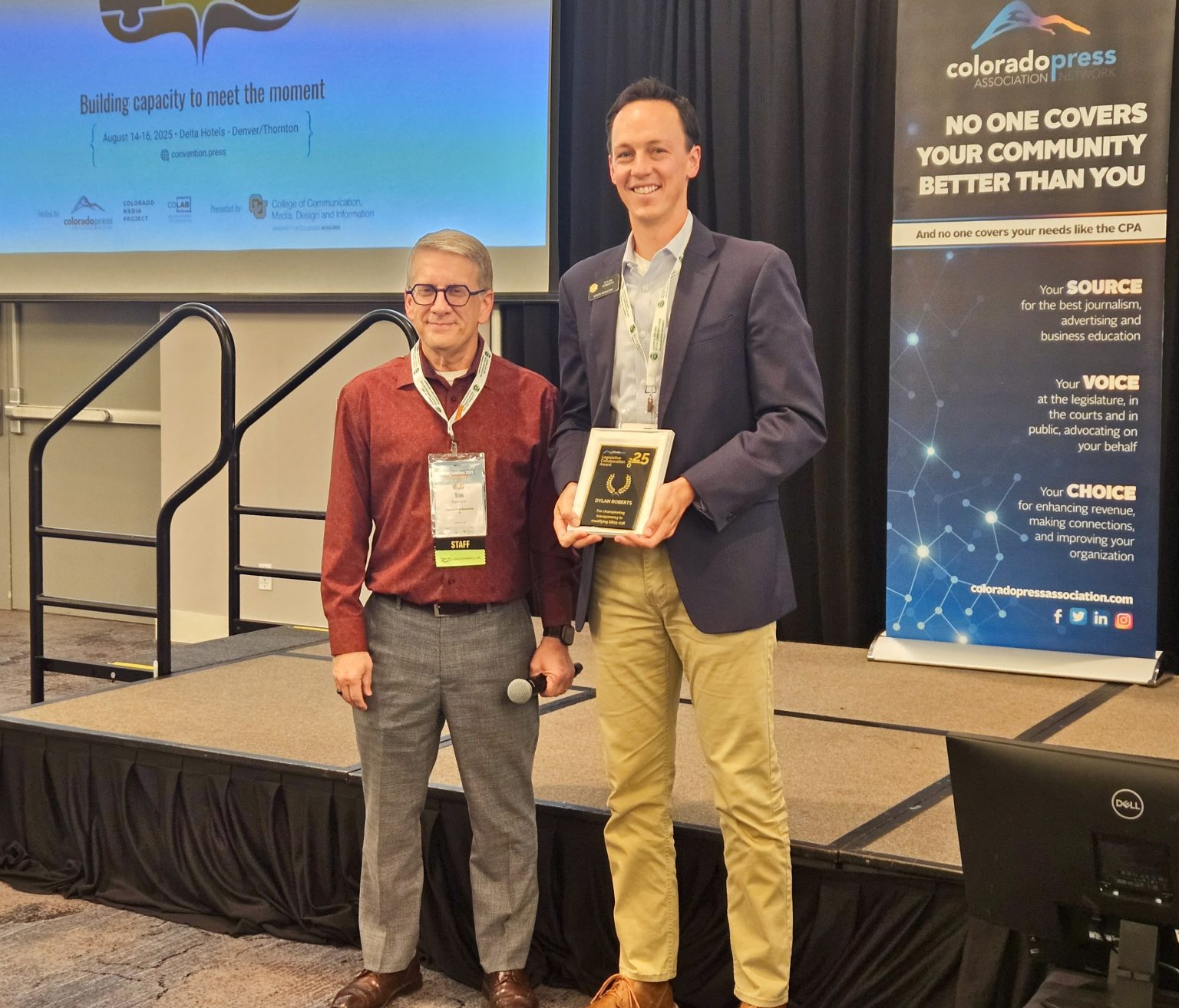 Sen. Dylan Roberts recognized for wolf bill at Colorado Press ...