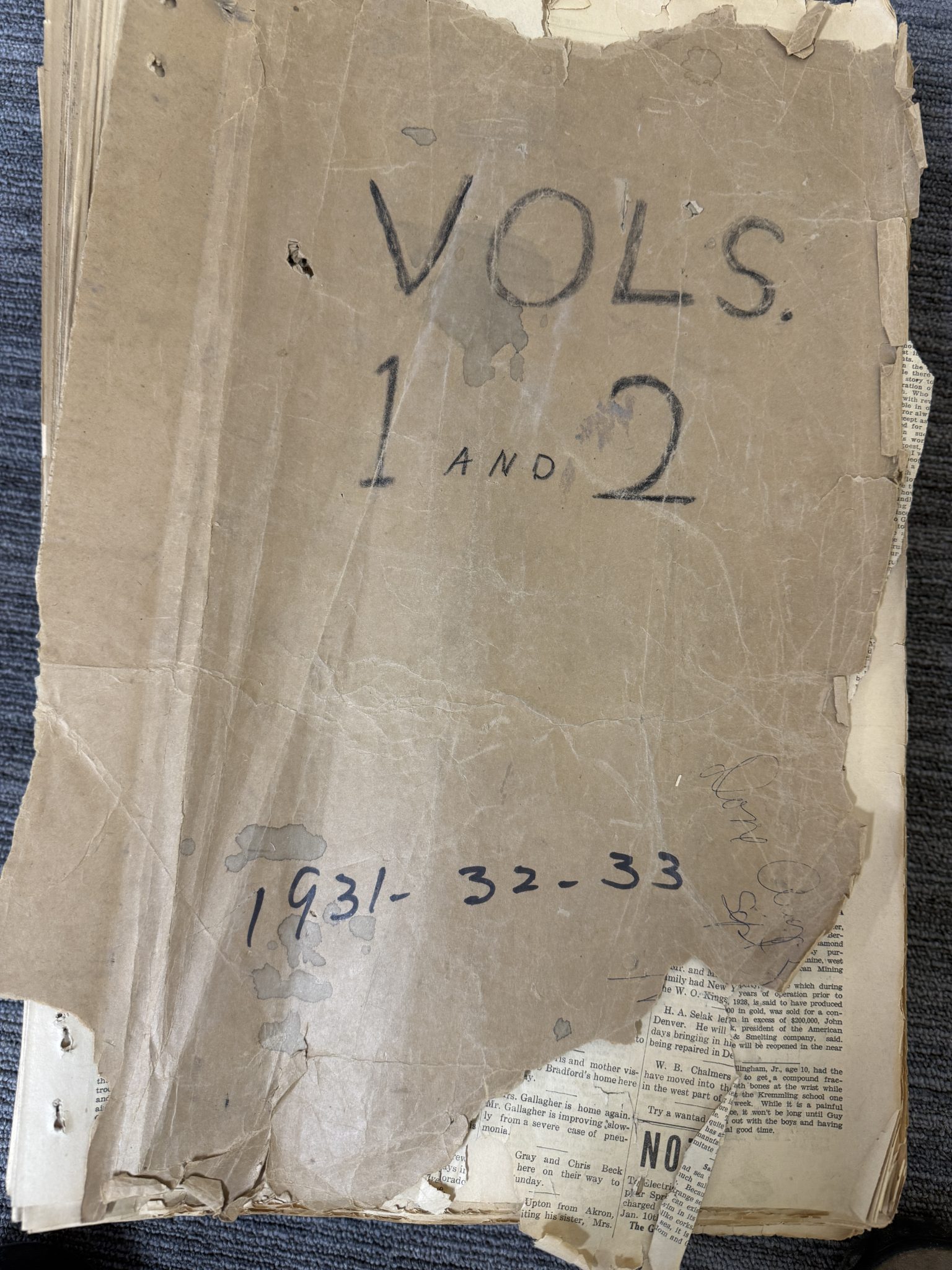 Original newspaper archives from 1931-2010 available for free pickup at ...