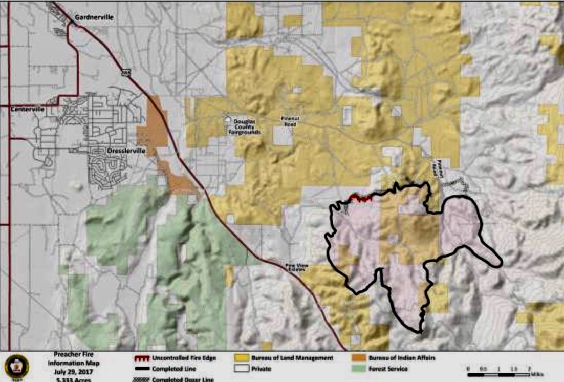 Preacher fire nears full containment in Pine Nuts Mountain | SierraSun.com