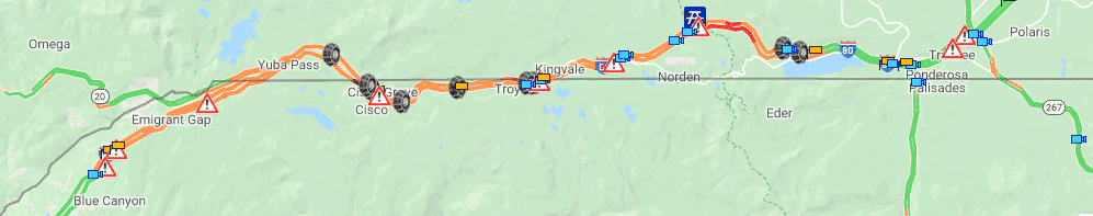 Chain controls on I-80, multiple traffic hazards reported | SierraSun.com
