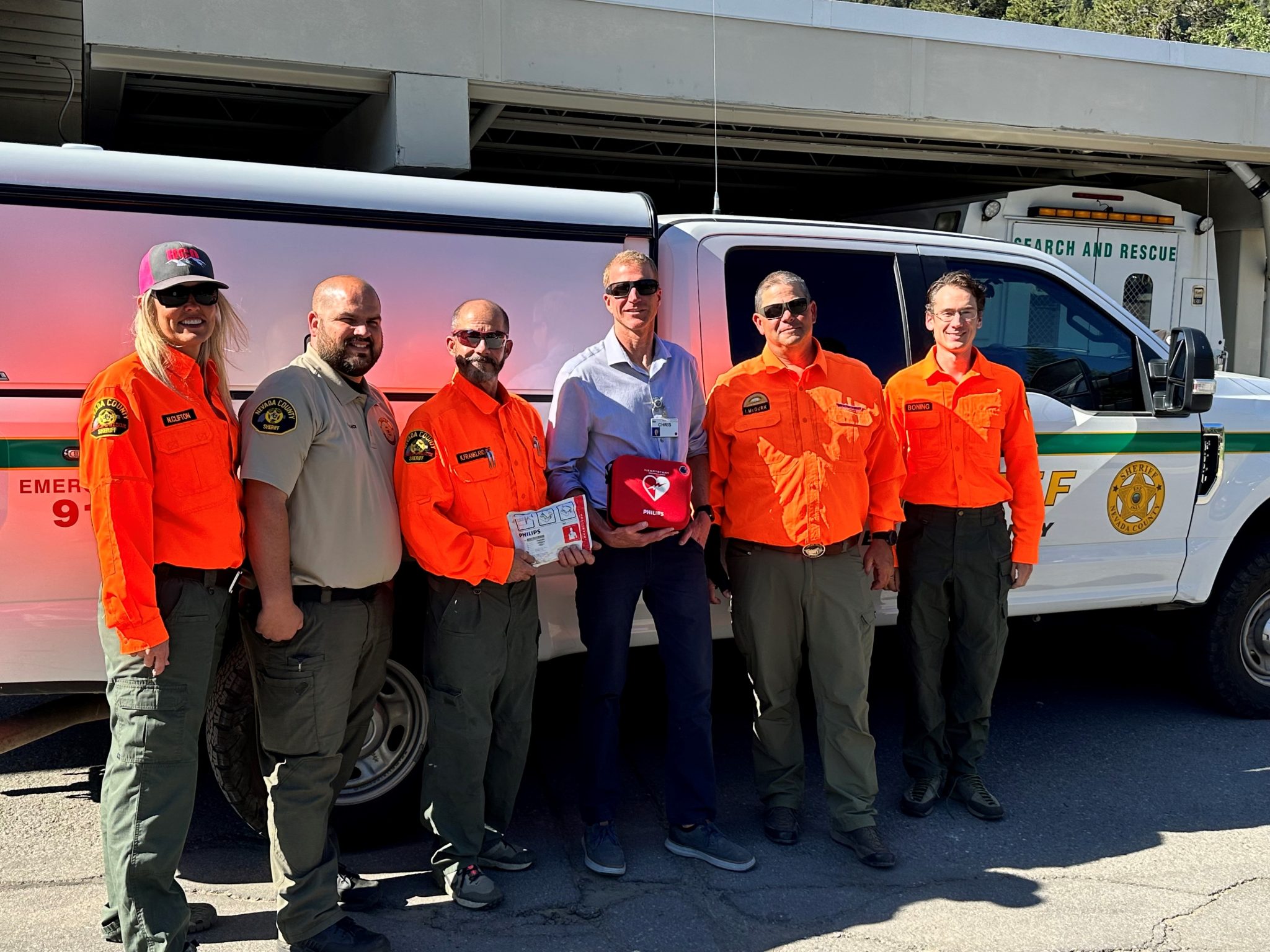 Tahoe Forest Health donates AED to Nevada County Sheriff’s Search and ...