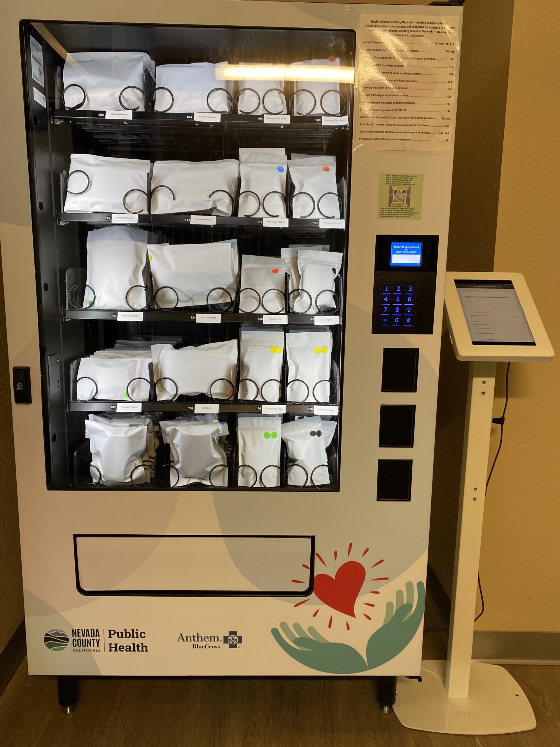 Nevada County Public Health launches Health Access Vending Machine ...