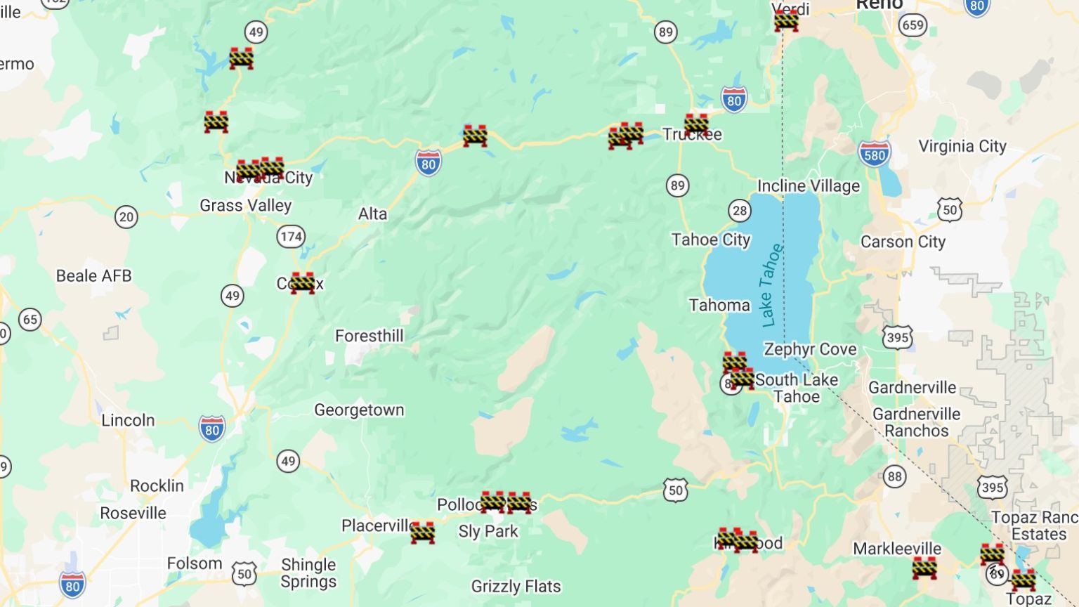 Chain controls and road closers around Tahoe | SierraSun.com