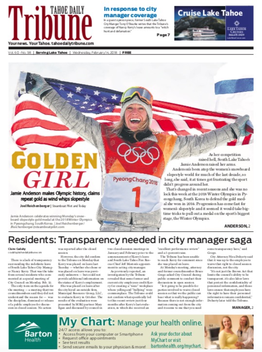 Tahoe Daily Tribune wins 9 awards in annual California News Publishers ...