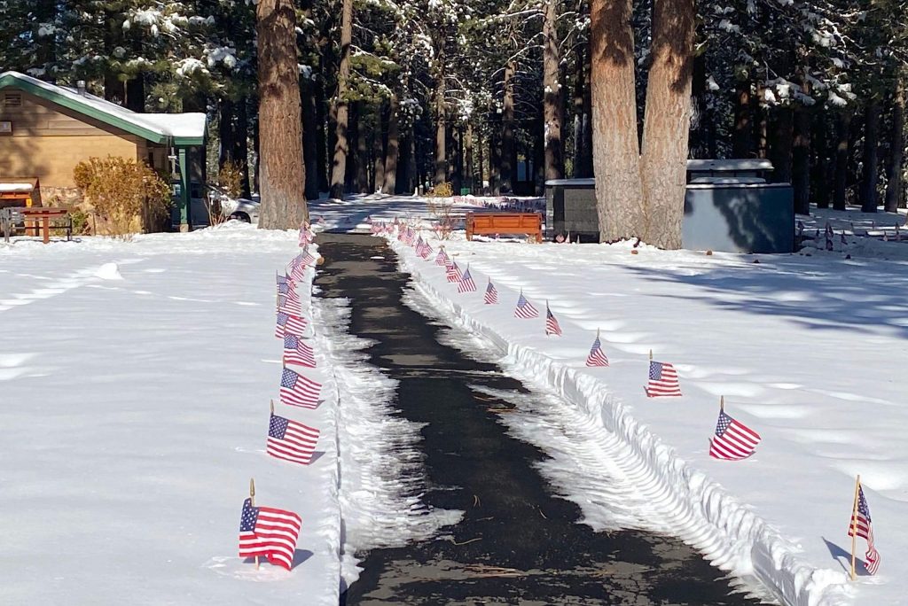 Volunteers place over 600 flags at Happy Homestead for Veterans Day ...