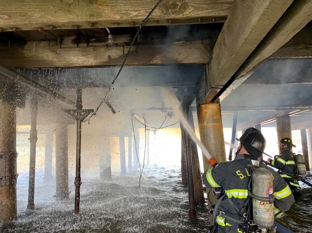 Firefighters extinguish apparent electrical fire at Timber Cove Pier ...